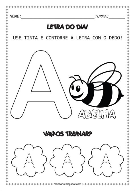 Atividades E Moldes Atividade Letra Do Dia A