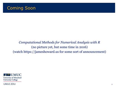 Numerical Analysis In R Pptx