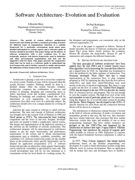 Paper 14 Software Architecture Evolution And Evaluation Pdf Software Development Process