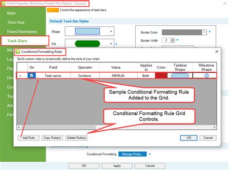 Task Bars Tab For Version OnePager Express OnePager Documentation