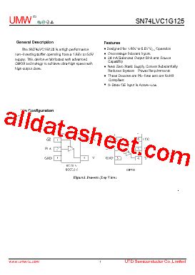 SN LVC G Datasheet PDF Guangdong Youtai Semiconductor Co Ltd