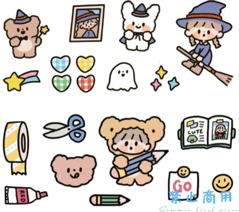 手帐贴纸素材 堆糖，美图壁纸兴趣社区