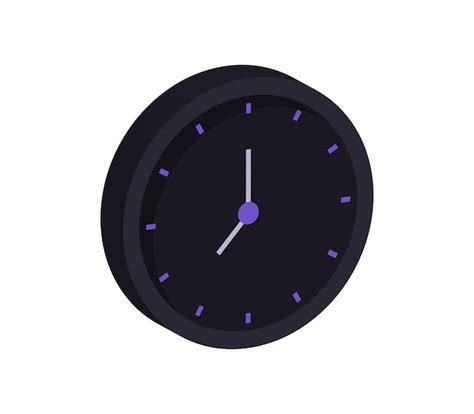 Premium Vector Threedimensional Clock