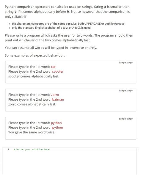 Answered Python Comparison Operators Can Also Be Bartleby