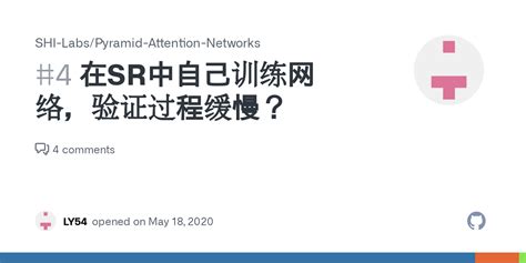 在sr中自己训练网络，验证过程缓慢？ · Issue 4 · Shi Labs Pyramid Attention Networks · Github