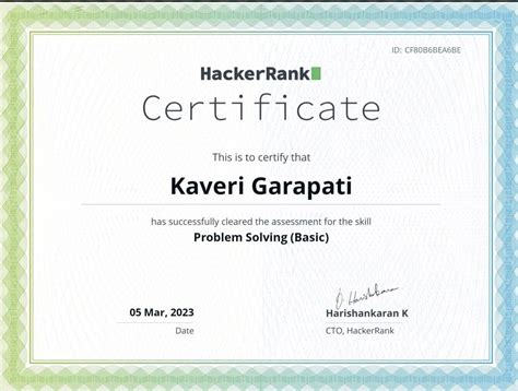 Kaveri Garapati On Linkedin Problemsolving Hackerrank