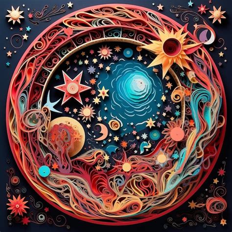 Premium Ai Image Multidimensional Paper Art