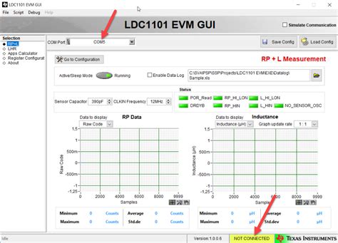 LDC EVM Problems Using Sensing Solutions GUI Sensors Forum Sensors TI E E Support Forums