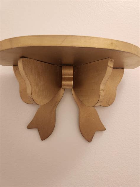 Bow Shelf Gold Bow Shelf Bow Wall Shelf Bow Wall Decor Etsy