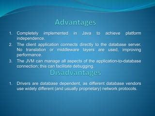 JDBC Driver Types PPTX