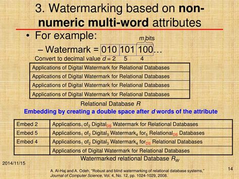 Ppt A Watermarking Scheme For Categorical Relational Databases