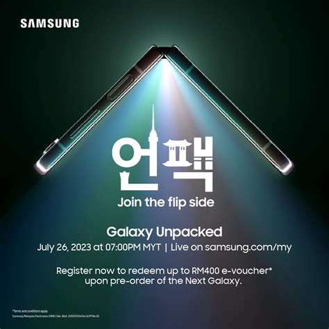 Register Your Interest Galaxy Unpacked Join The Flip Side Harvey Norman Malaysia