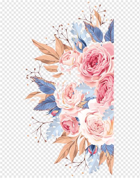청첩장 수채화 그림 꽃 수채화 꽃 여러 가지 빛깔의 꽃 그림 수채화 잎 꽃 정리 손 Png Pngwing