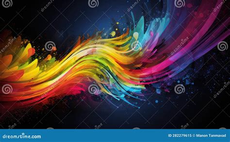 Dive Into A World Of Vibrant Colors With A Captivating Rainbow Splash Background Where A