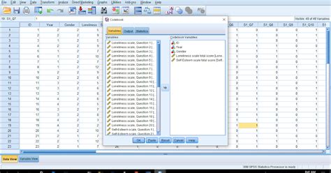 step 5 checking codebook again and checking statistical assumptions