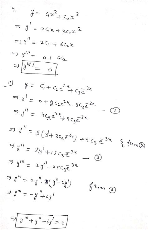 [solved] Eliminate The Arbitrary Constants 3 4 Y Cix C2x Course