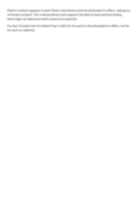 Solution The Photoelectric Effect And Wave Particle Duality