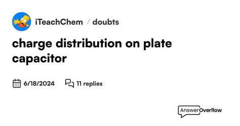 Charge Distribution On Plate Capacitor Iteachchem