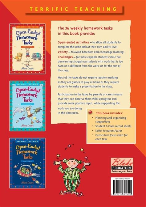 Terrific Teaching Open Ended Homework Tasks Book 1 Lower Primary 9781921367601