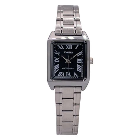 Casio Womens Tank Roman Dial Ltp V007d 1b Black