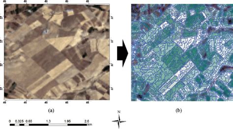 Result Of Segmentation A Primary Landsat Satellite Image And B