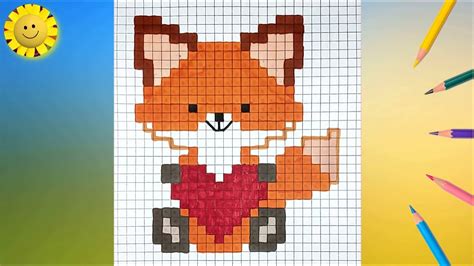 Як намалювати лисичку Малюємо лисичку по клітинках Простий малюнок лисички Малюнки пл