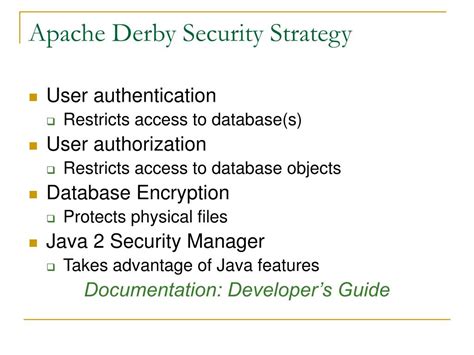 Ppt Apache Derby Security Powerpoint Presentation Free Download Id