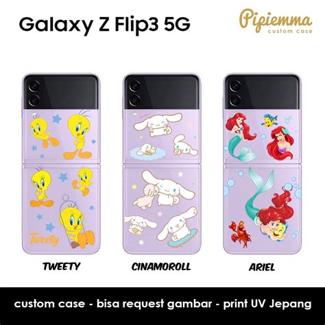 Jual Casing Galaxy Z Flip Samsung Hardcase Custom Gambar Anti Kuning Casing Bening Clear Hard