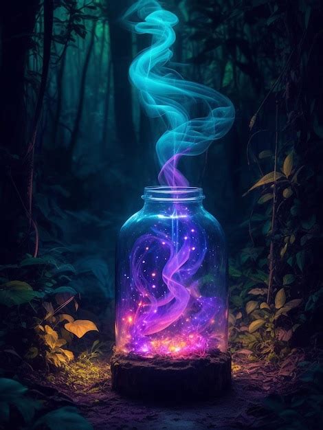 Premium AI Image | A magic Glass jar