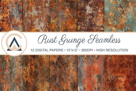 Rust Grunge Background Textures Seamless Graphic By ArtCursor Creative Fabrica