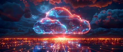 Symphony Of Cloud Computing Efficiency In Minimalism Concept Cloud Infrastructure Cost Stock