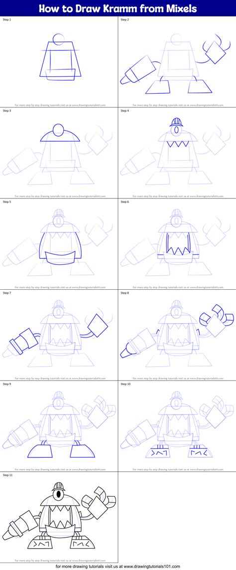 How To Draw Kramm From Mixels Mixels Step By Step