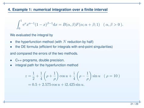 Numerical Integration Based On The Hyperfunction Theory Ppt