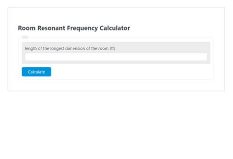 Room Resonant Frequency Calculator Calculator Academy