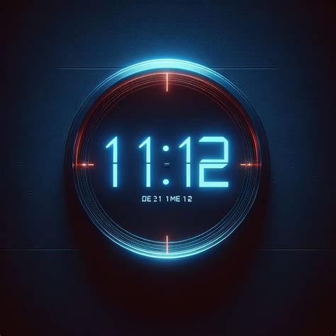 11 12 Digital Clock In Dark Room Blue Tones Ai Art Generator Easy Peasy Ai