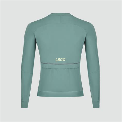 Le Braquet Mens Flanders Long Sleeve Thermal Jersey Jade Le Club