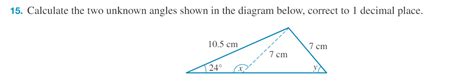 15 Calculate The Two Unknown Angles Shown In StudyX