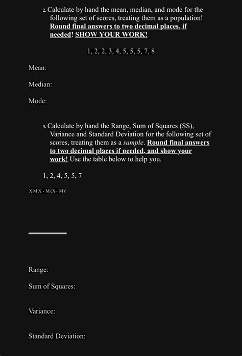 Solved Calculate By Hand The Mean Median And Mode For Chegg Com