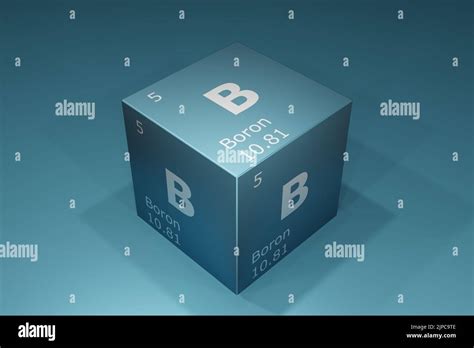 Boron 3d Rendering Of Symbols Of The Elements Of The Periodic Table