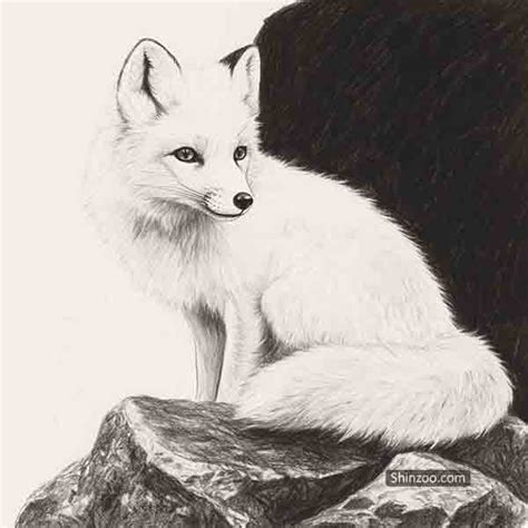 Arctic Fox Drawing Realistic Sketch Illustration How To Draw An