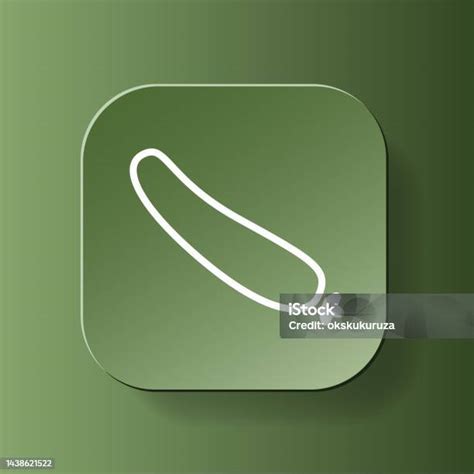 오이 야채 사각형 버튼 녹색 색상 플레이트에 흰색 윤곽선 아이콘 건강 한 영양 개념입니다 녹색 배경에 격리된 플랫 기호 벡터 삽화 휴대폰 앱에 대한 스톡 벡터 아트 및 기타