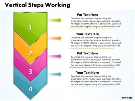 Ppt Vertical Steps Working With Slide Numbers Demonstration PowerPoint Templates