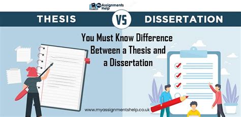 You Must Know Difference Between A Thesis And A Dissertation