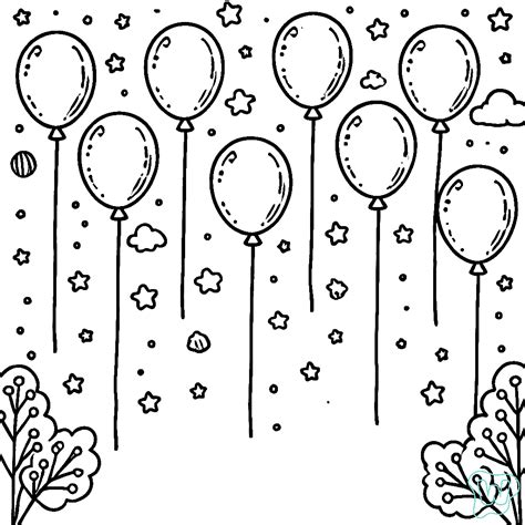 45 Globos Para Colorear Imprime Y Diviértete Gratis