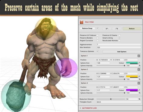 Poly Few Mesh Simplifier And Auto Lod Generator