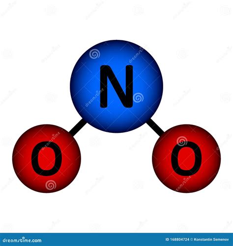 Nitrogen Dioxide Gas Molecule Icon Stock Illustration Illustration Of