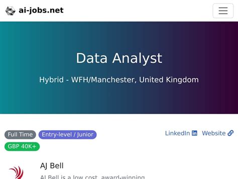 Hiring Data Analyst In Hybrid Wfhmanchester United Kingdom Raimljobs