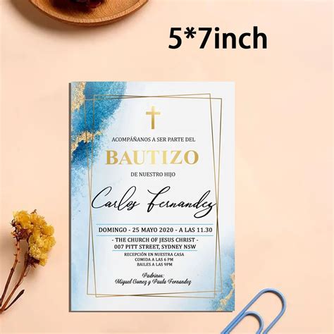Baptism Invitation Template In Spanish