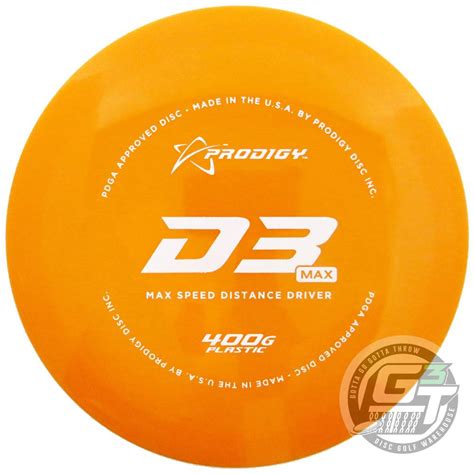 Prodigy 400g Series D3 Max Distance Driver Golf Disc Gotta Go Gotta Throw