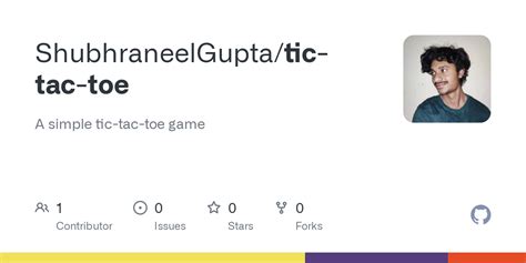 github shubhraneelgupta tic tac toe a simple tic tac toe game